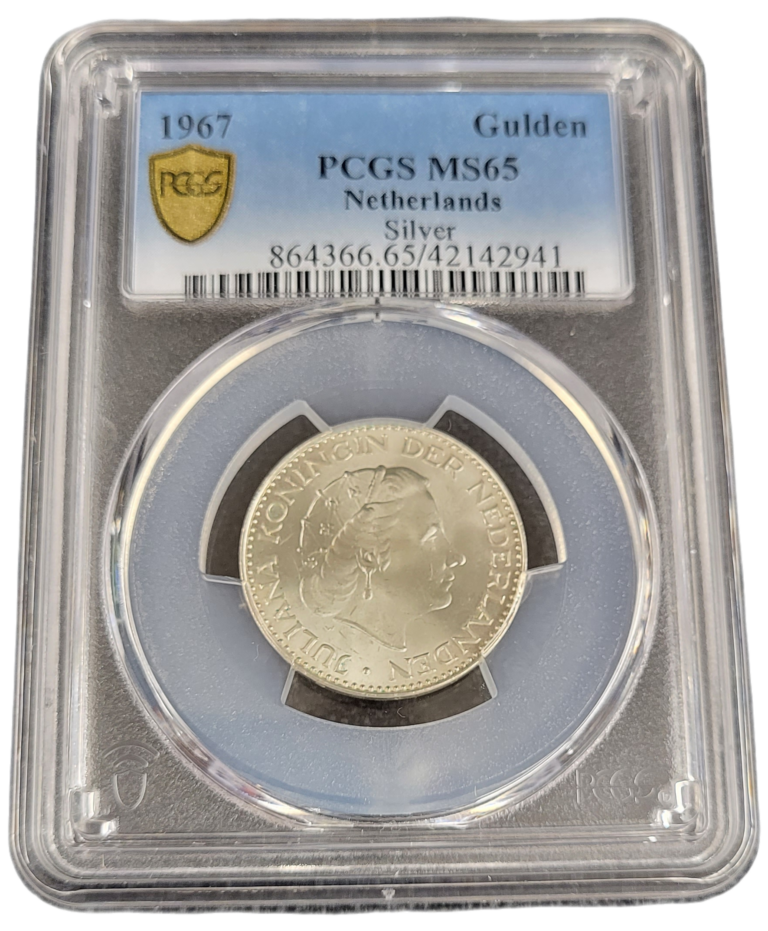 1 Gulden 1967 MS65 PCGS - Uniek aanbod | 101 munten