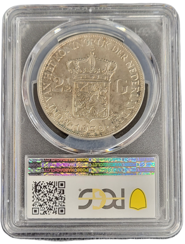 Unieke 2 1/2 Gulden 1939 MS63 PCGS - 101 munten