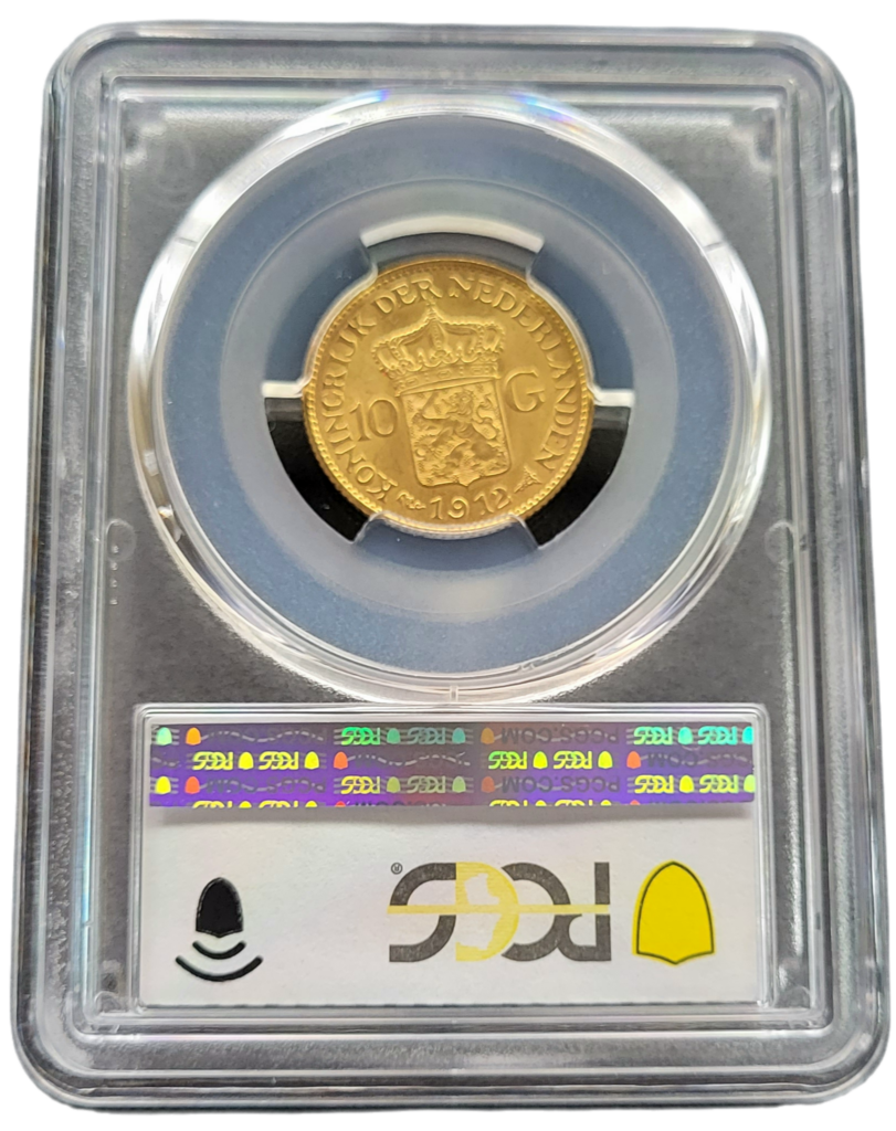 Gouden Wilhelmina 10 gulden 1912 MS63 | 101 munten