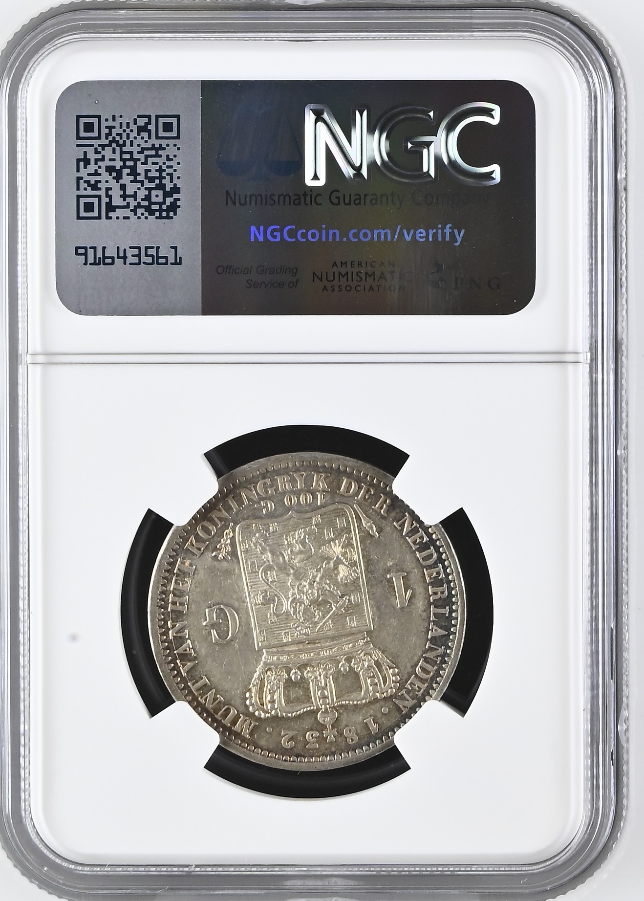 1 Gulden 1832 – NGC AU58 – Ex Vinkenborg - 101 munten